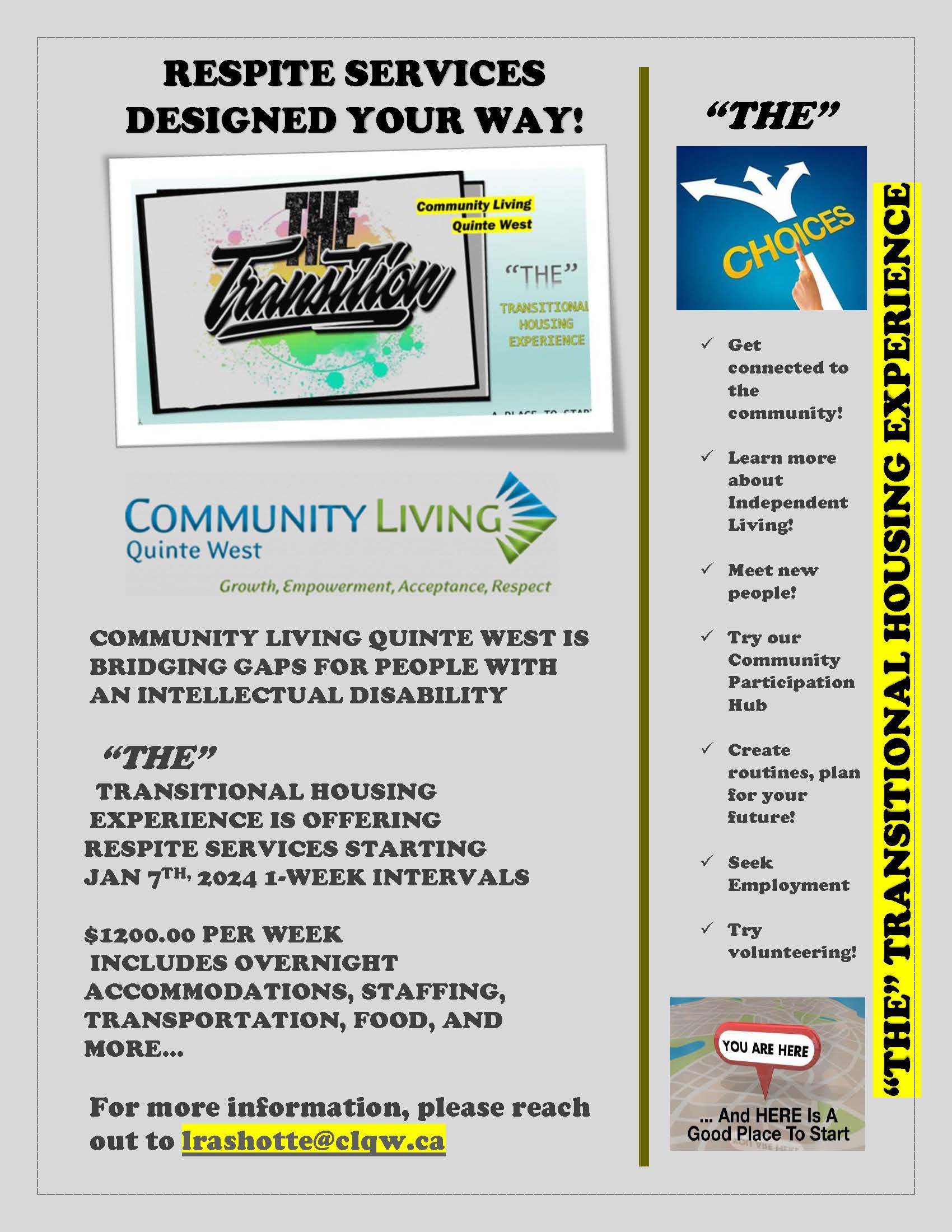 Respite Services – Community Living – Quinte West